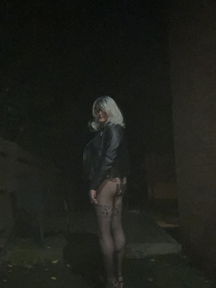 Crossdresser Kellycd Masturbating In Black Bodysuit Outdoor 51 Pics